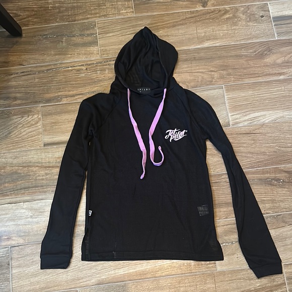 jet pilot | Swim | Black Hoodie With Pink Drawstrings | Poshmark